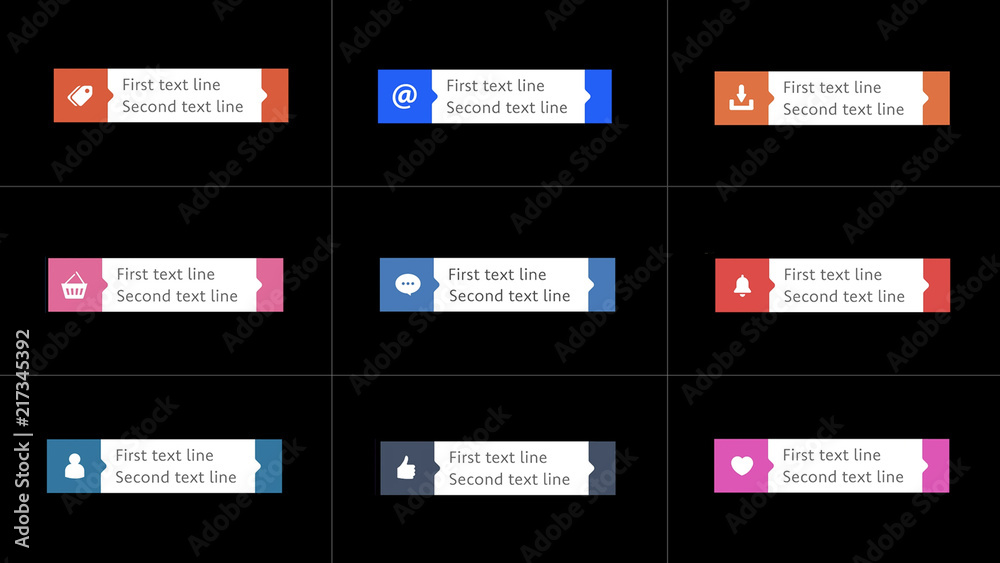 Call to Action Icon Lower Thirds Stock Template | Adobe Stock