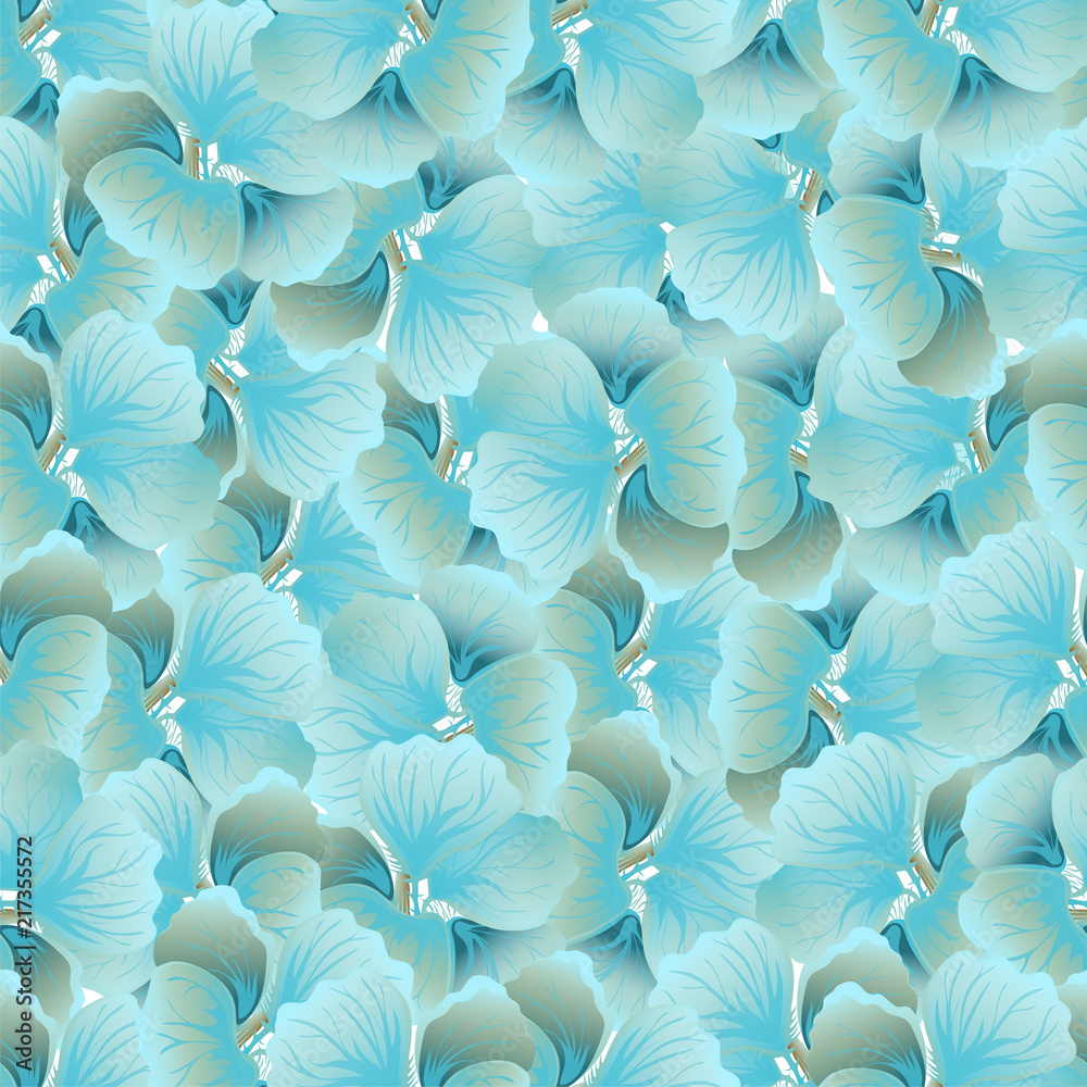 Light Blue Vintage Floral Wallpaper