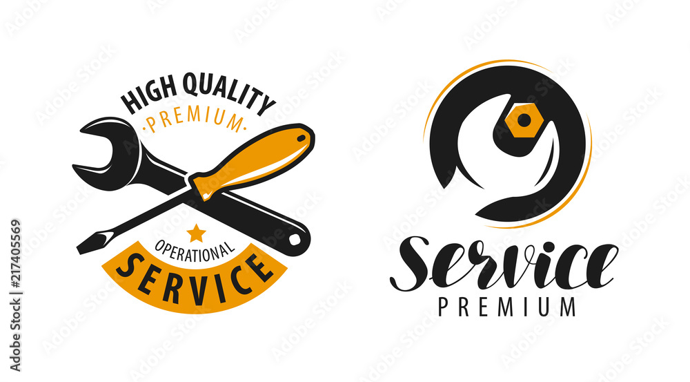 Service logo. Repair, maintenance work label or symbol. Vector ...