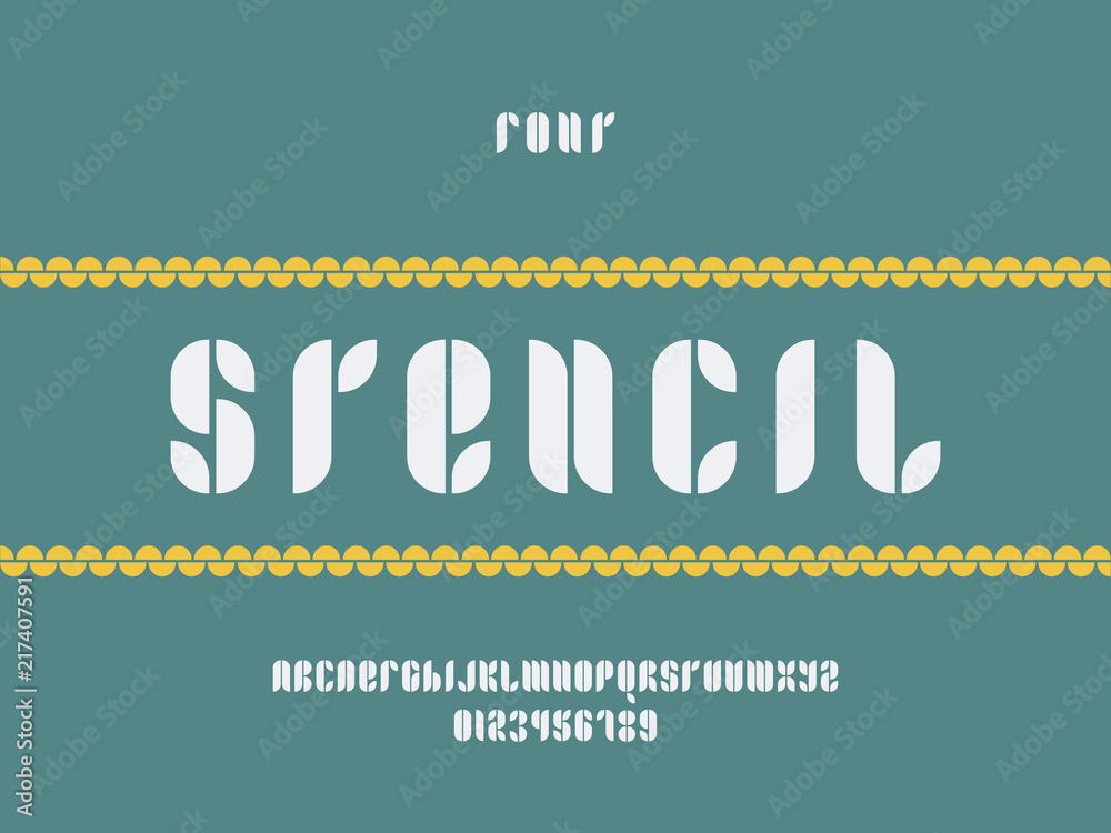 Stencil font. Vector alphabet Stock Vector | Adobe Stock