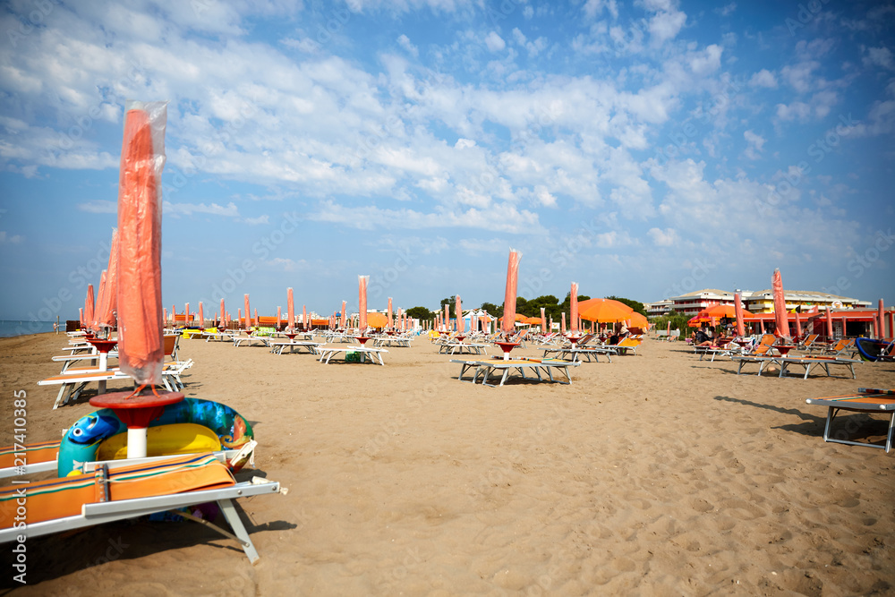 Beach in Bibione Stock Photo | Adobe Stock