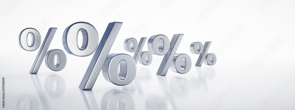 Prozentzeichen auf Weiß Stock-Illustration | Adobe Stock