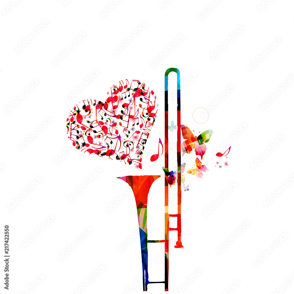 Colorful Trombones
