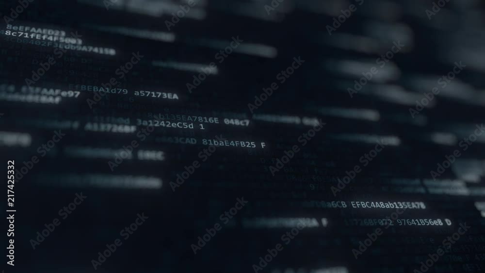 Flashing computer code symbols on the screen. Loopable animation Stock ...