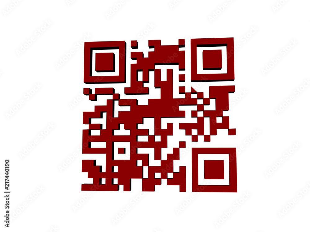 Roter QR Code Stock Illustration | Adobe Stock