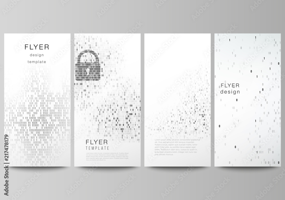 The minimalistic vector illustration of the editable layout of flyer ...