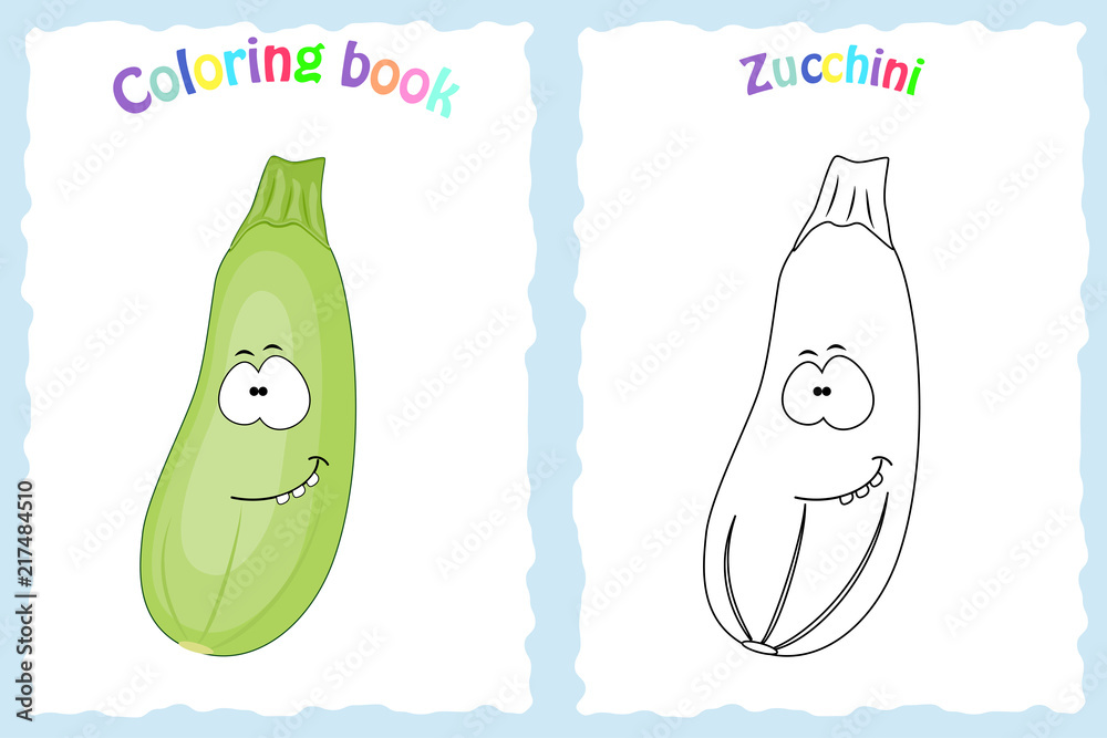 Zucchini Coloring Page