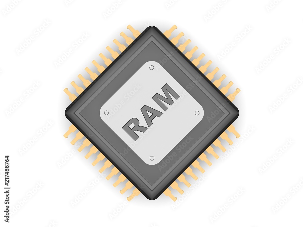 The image of black CPU, gold contact, silver plate and titanium text of ...