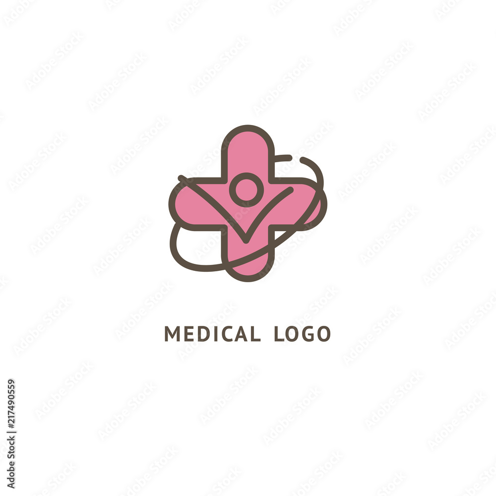 Vector stock logo, abstract medical vector template Stock Vector ...