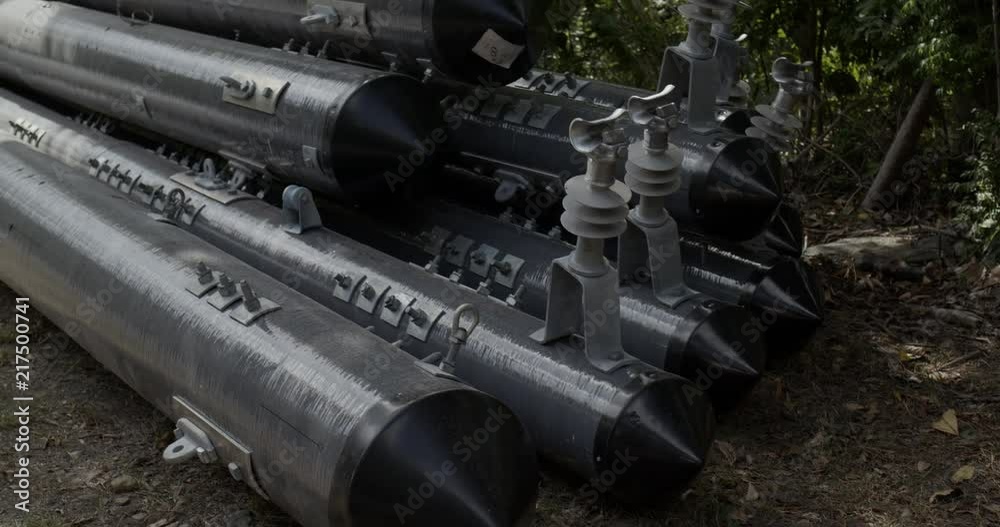 fiberglass composite utility poles, transmission poles on St John ...