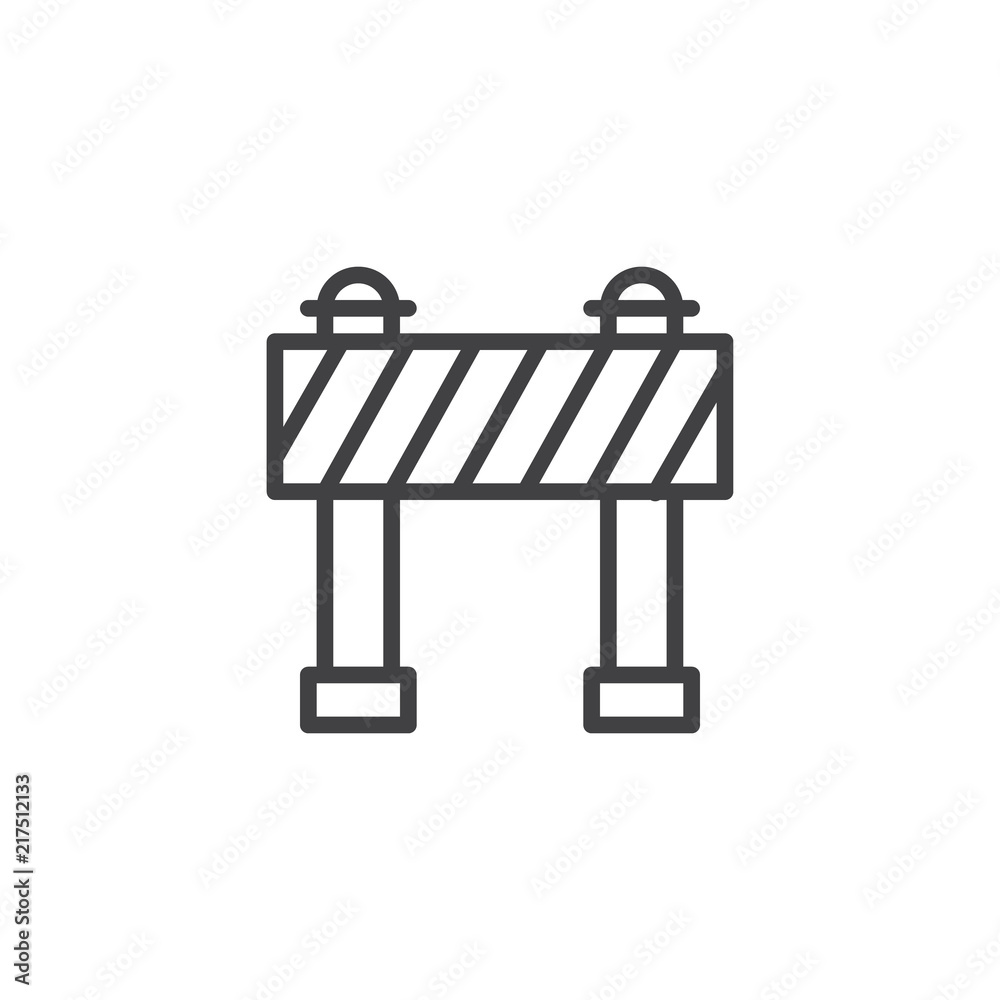 Barrier outline icon. linear style sign for mobile concept and web ...