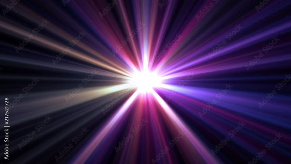 central star shine rotating optical lens flares shiny bokeh seamless ...