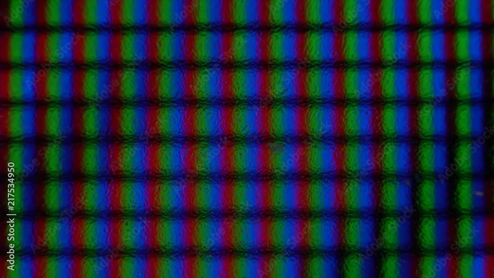 Close-up of liquid crystal structure and form of IPS matrix with red ...