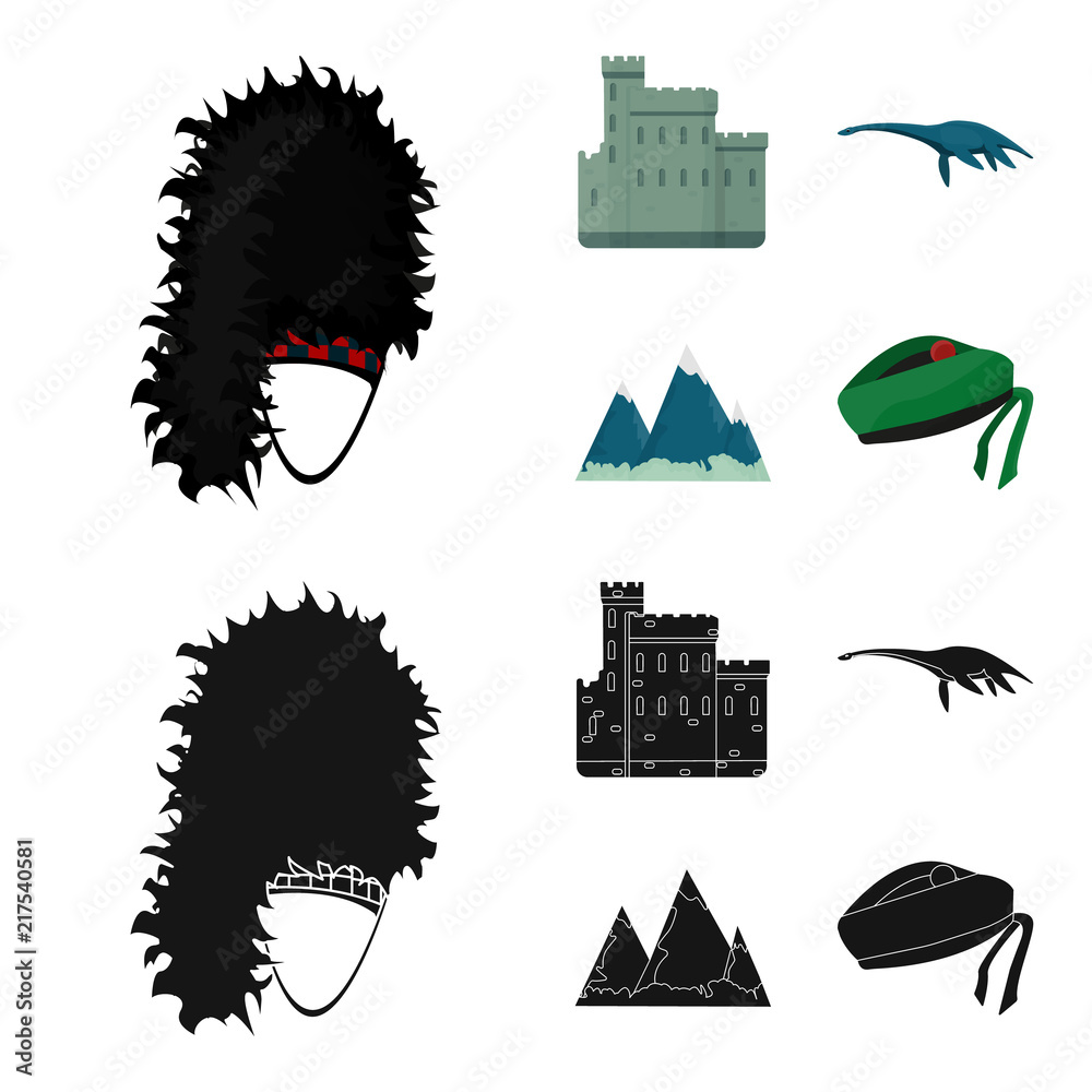 Edinburgh Castle, Loch Ness Monster, Grampian Mountains, national cap ...