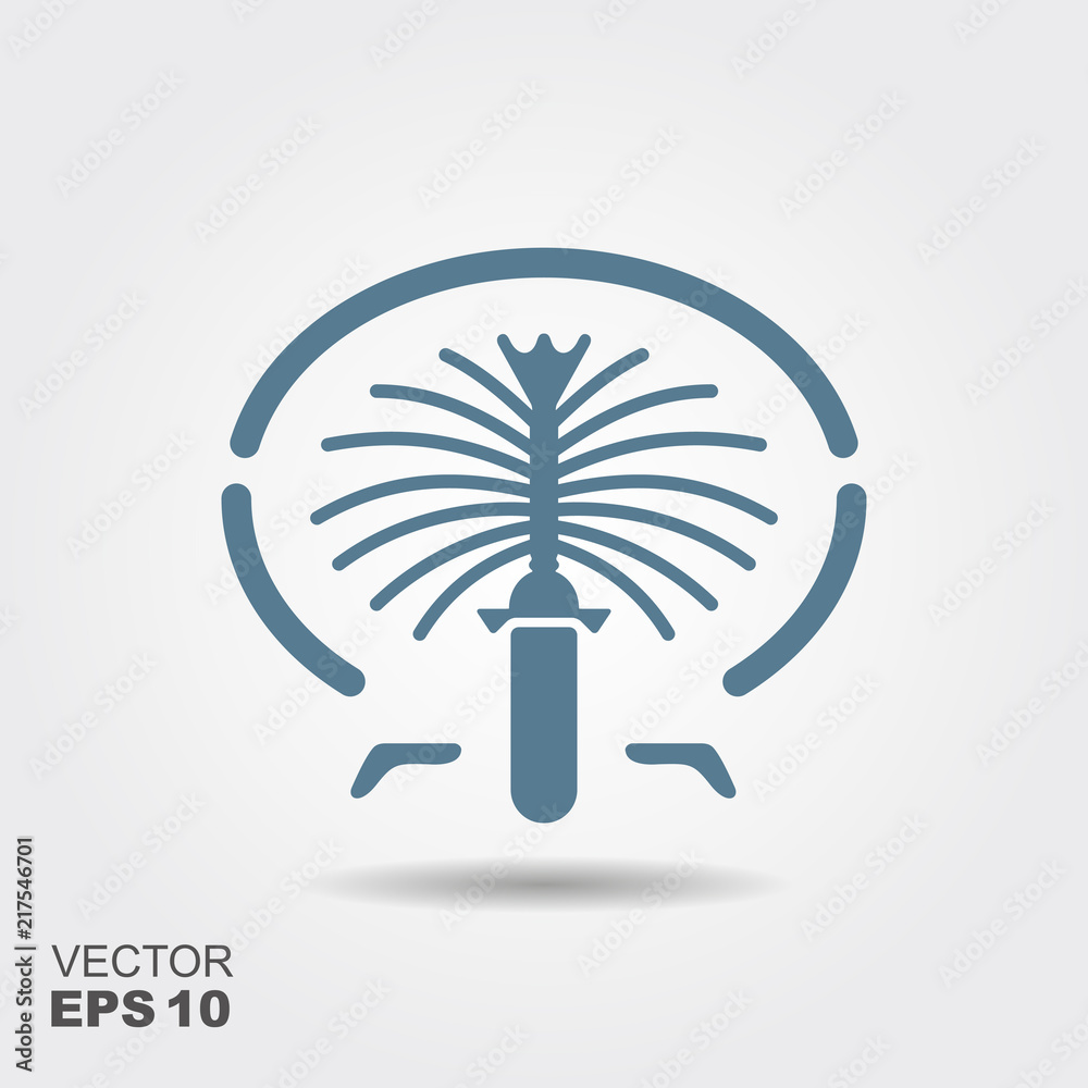 Palm Jumeirah. United Arab Emirates. The symbol of Dubai. Island in the ...