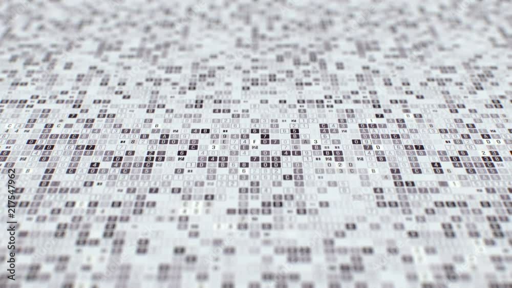 Random Hexadecimal Code Digits And Letters In Different Configurations