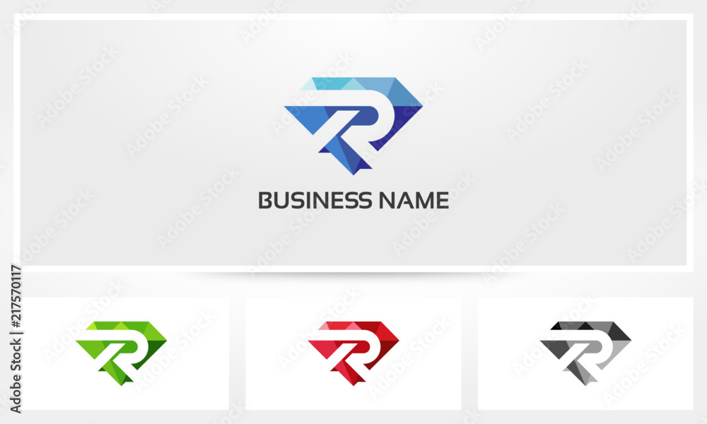 R Letter Diamond Logo Stock Vector | Adobe Stock