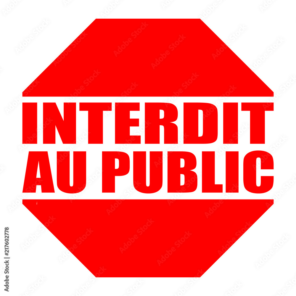 Logo interdit au public. Stock Vector | Adobe Stock