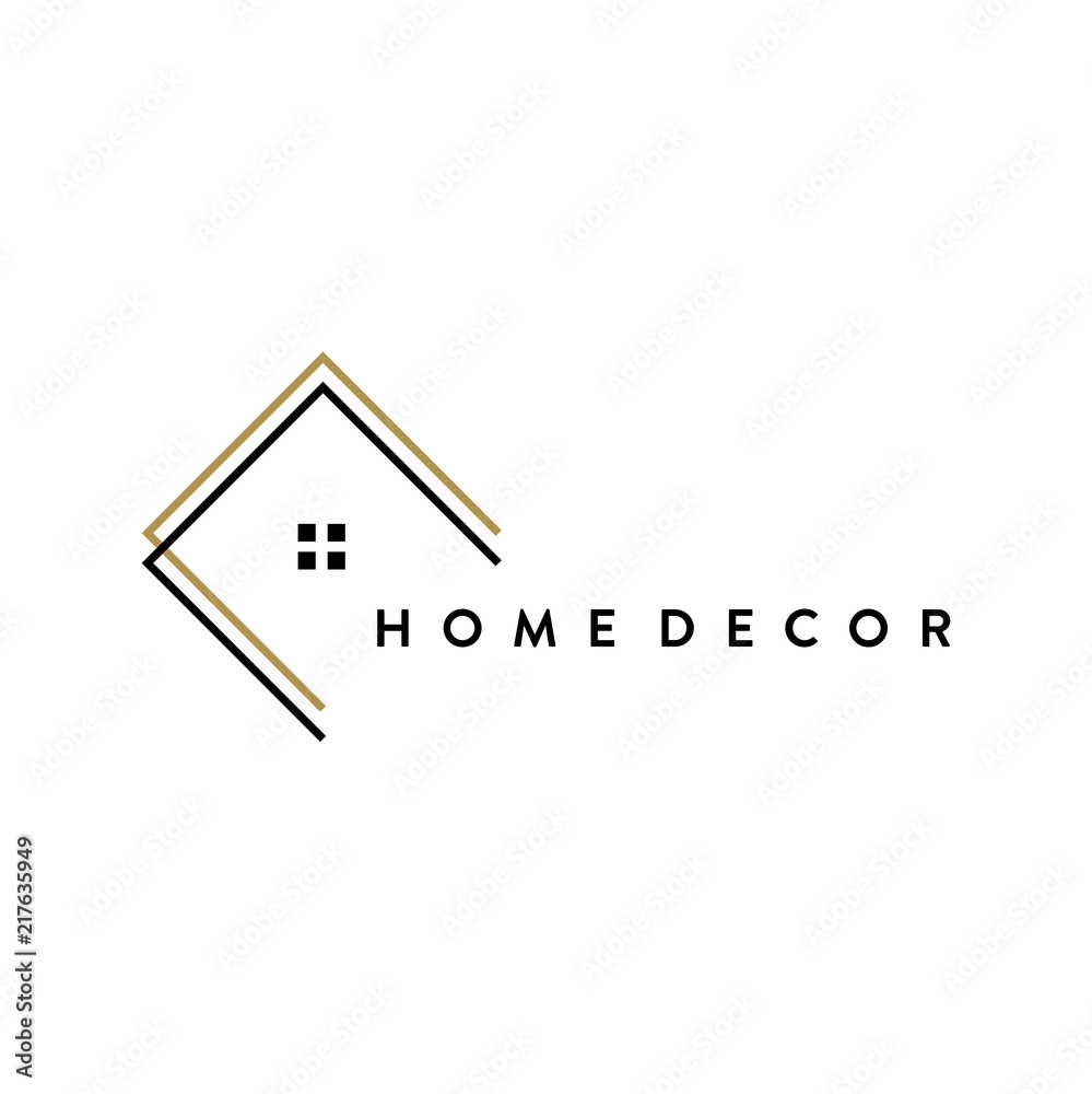 Home Decor minimalist logo concept. Stock Vector | Adobe Stock