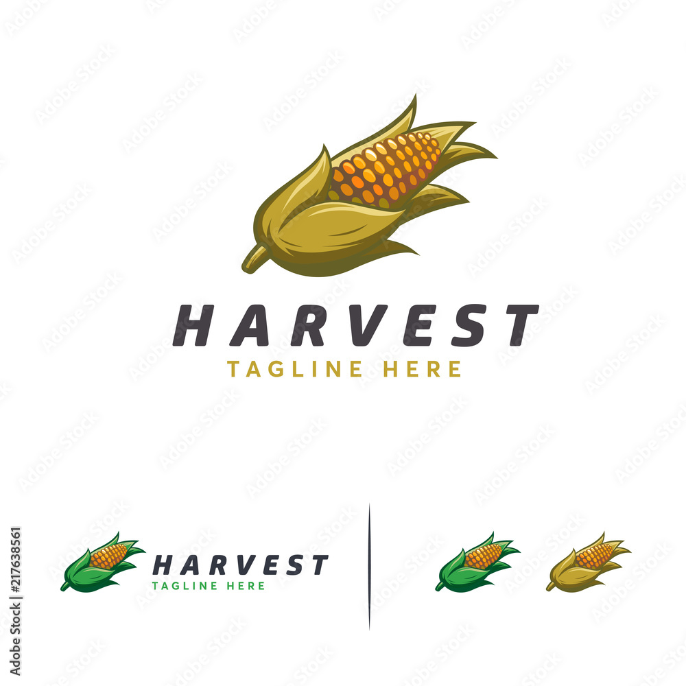 Cool Corn Harvest logo designs concept vector, Corn logo symbol ...