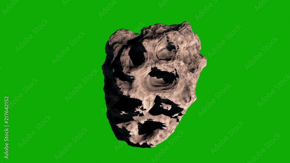 Asteroid Meteor Green Screen Earth Space Universe 3D Renderings ...