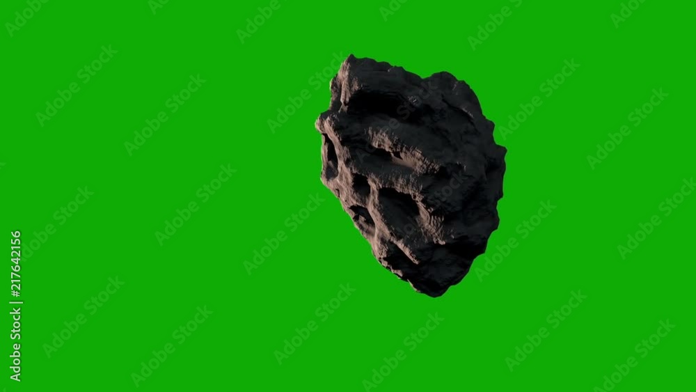 Asteroid Meteor Green Screen Front Earth Space Universe 3D Renderings ...