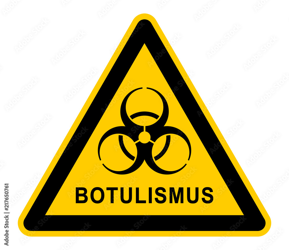 wso350 WarnSchildOrange - german - warnzeichen: Botulismus (Clostridium ...
