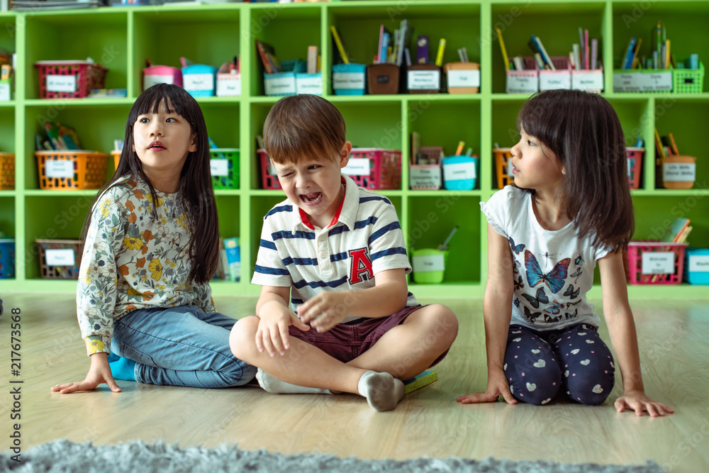 girls are bullying a boy whom in sad moment, Preschool Age Bullying by ...