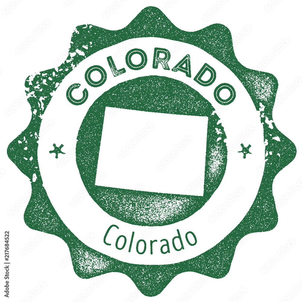 Colorado map vintage stamp. Retro style handmade label, badge or ...