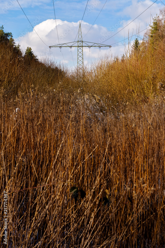 Symmetrical Transmission towers (power tower, electricity pylon, steel ...