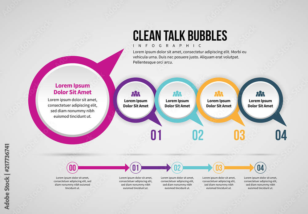 Talk Bubbles Infographic Layout Stock Template | Adobe Stock