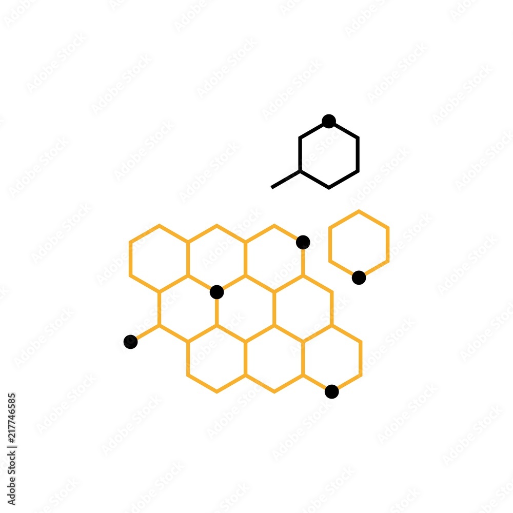DNA honeycomb vector illustrative icon illustration Stock Vector ...