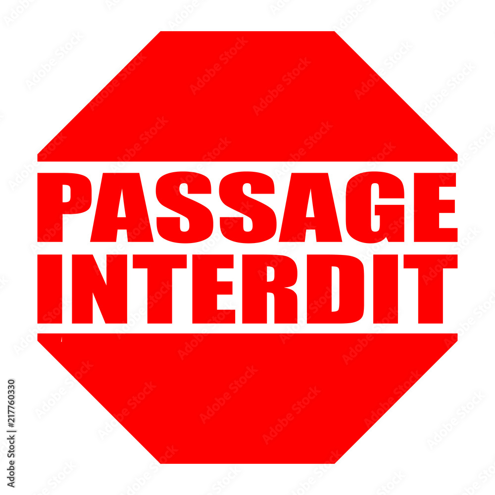 Logo passage interdit; Stock Vector | Adobe Stock