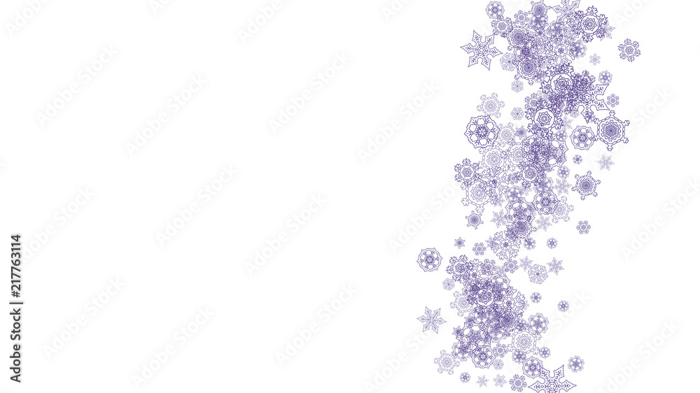 Purple Snowflake Border