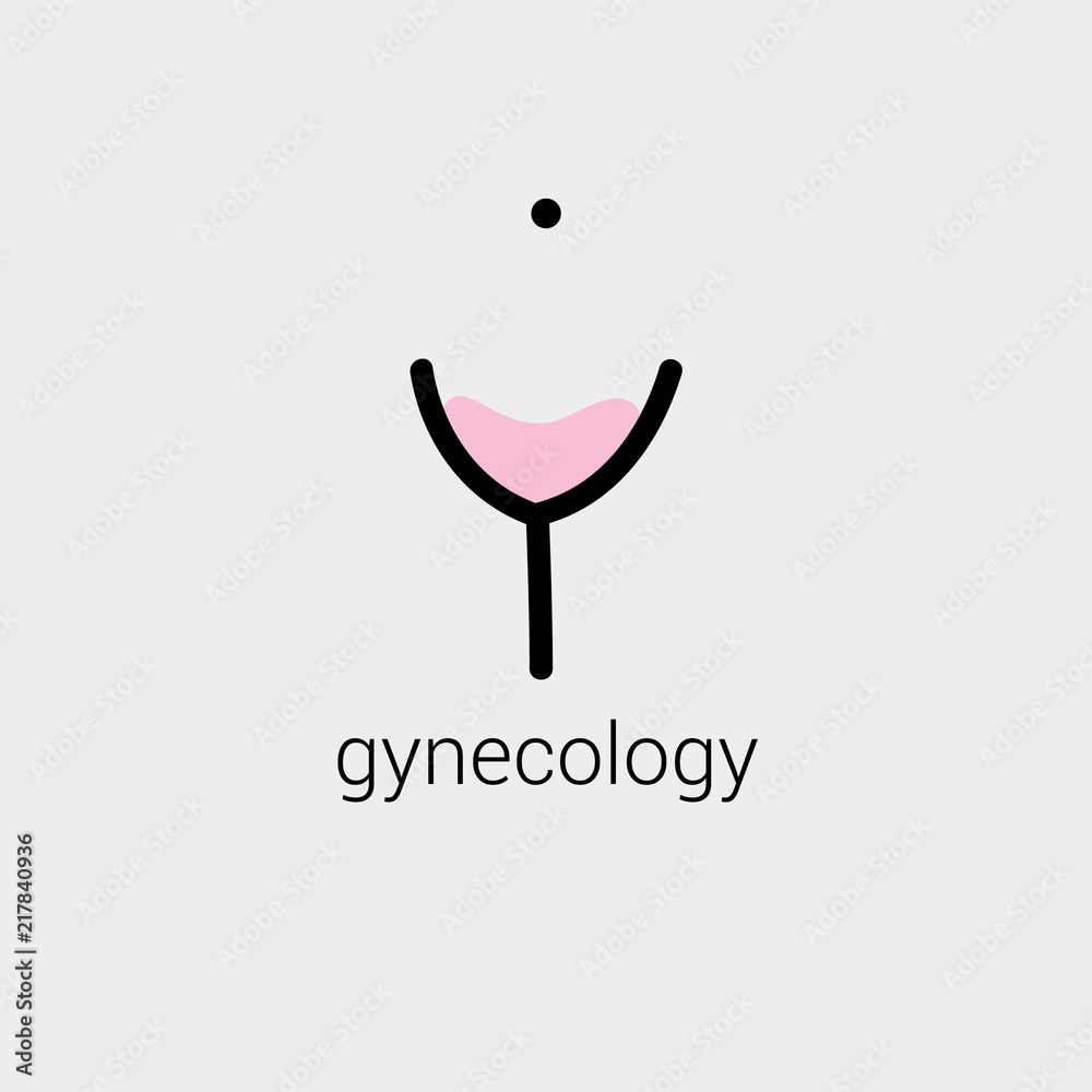 Gynecology concept of female reproductive system. Looks like glass ...