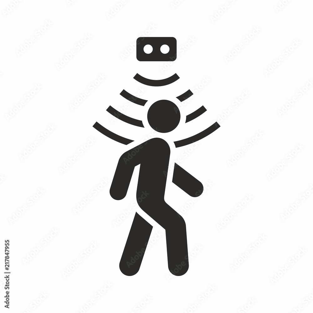Motion sensor icon, walking man Stock 벡터 | Adobe Stock