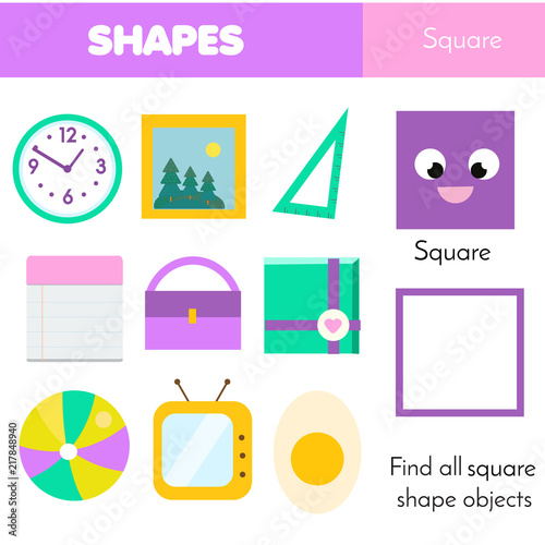 Square Shaped Objects Pictures For Kids
