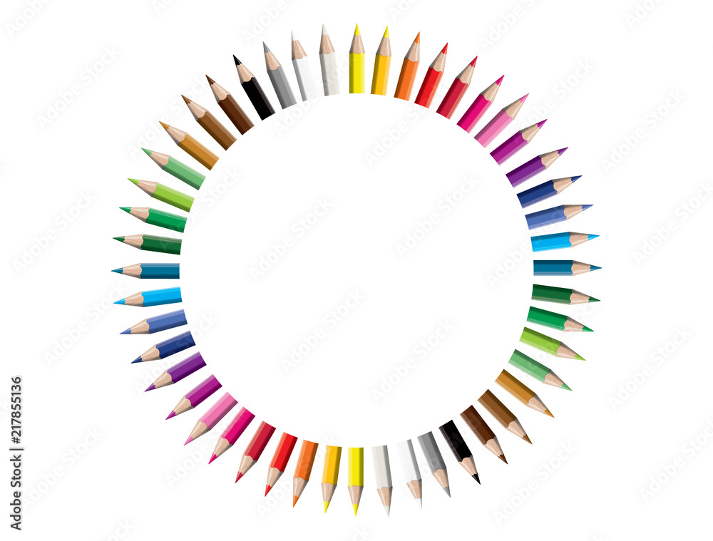 Colored Pencils Circle