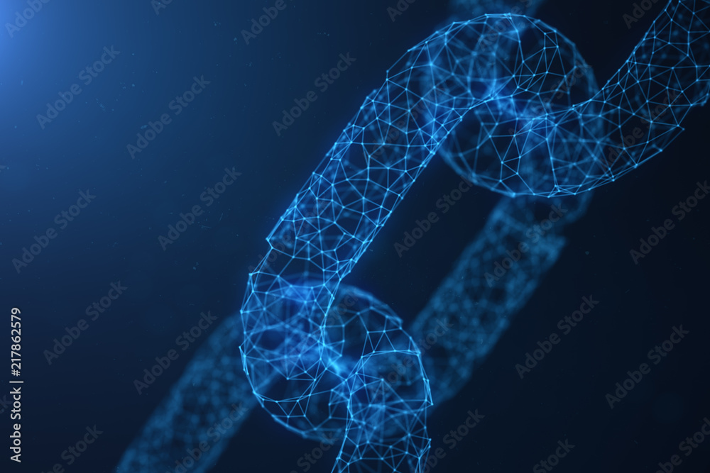 Block chain concept, digital block chain technology. Cryptocurrency ...