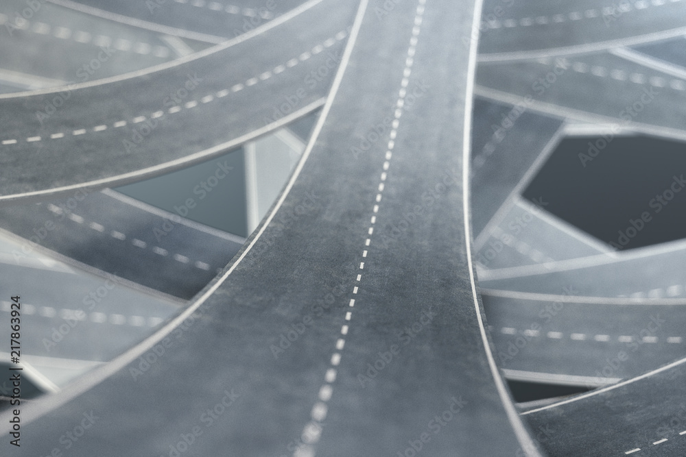 Tangled roads and highways in a chaotic. The concept of an intricate ...