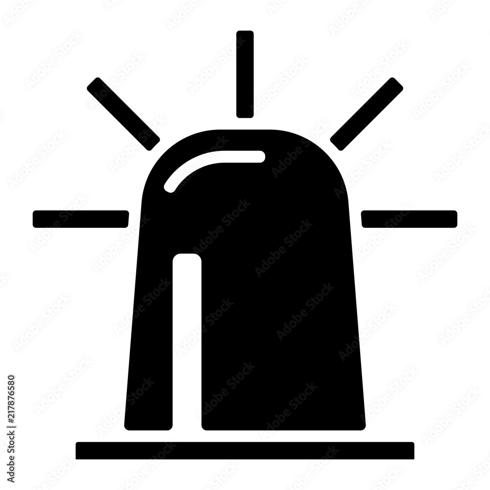 Polizei Icon - Blaulicht Stock-Vektorgrafik | Adobe Stock