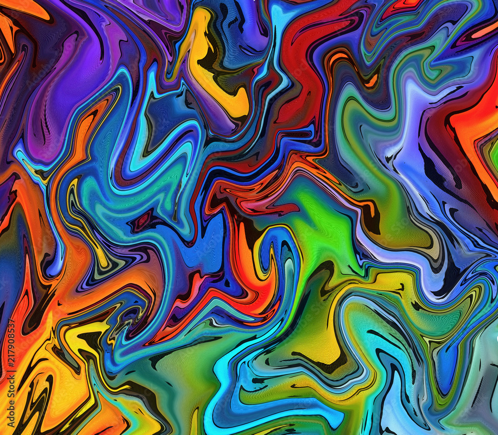 Abstract swirl background. Liquid paint texture in expressionism style ...