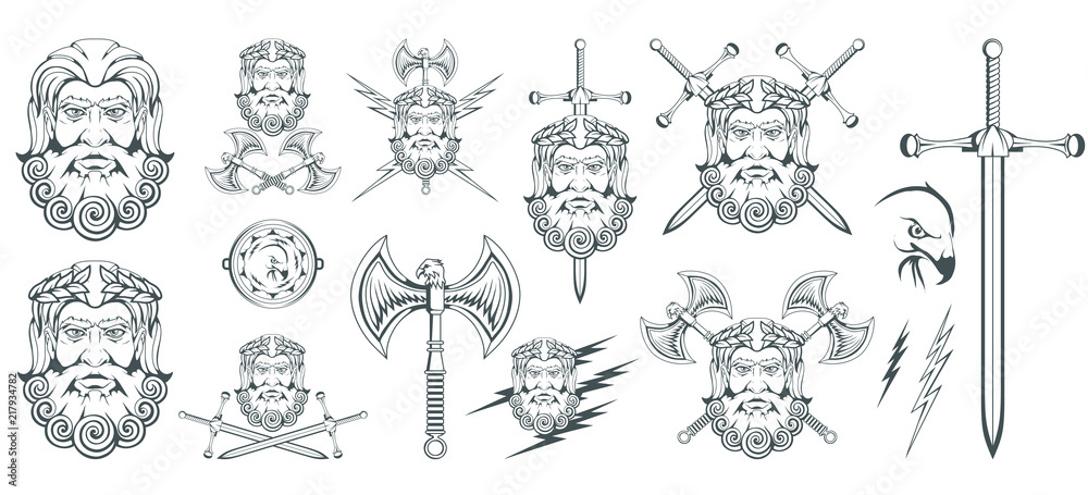 Fotografía Zeus - the ancient Greek god of heaven, thunder and ...