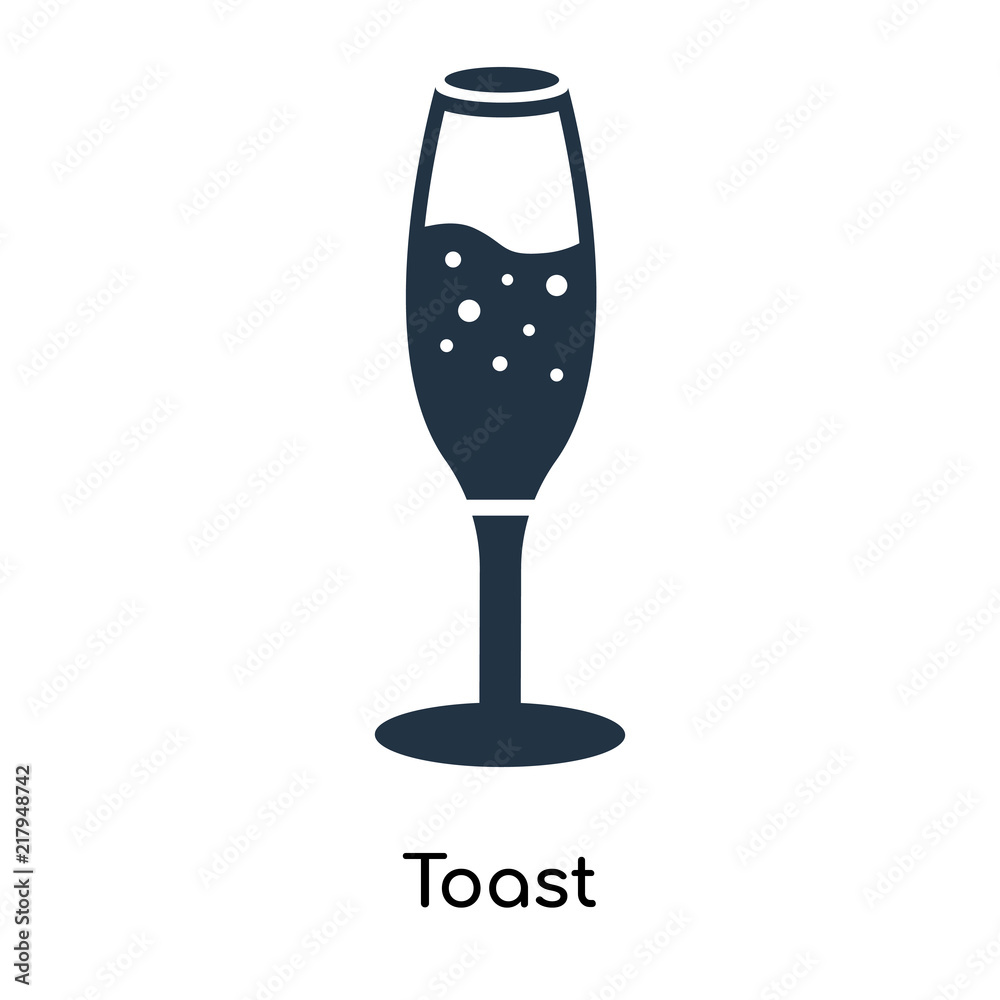Toast icon vector isolated on white background, Toast sign , filled ...