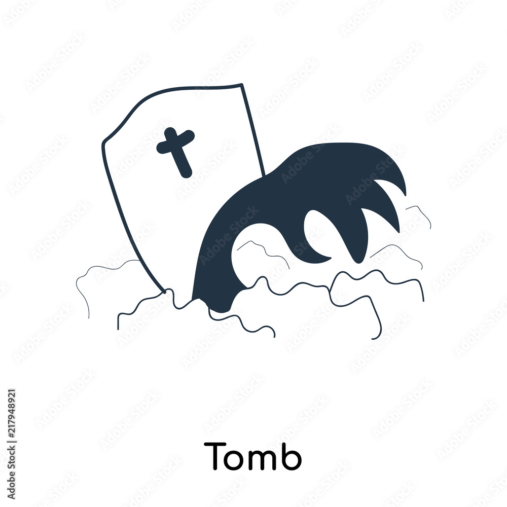Tomb icon vector isolated on white background, Tomb sign , illustration ...