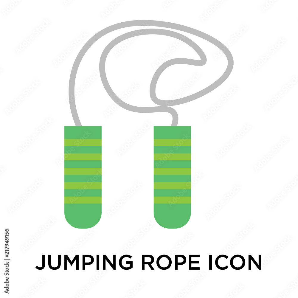 Jumping rope icon vector isolated on white background, Jumping rope ...