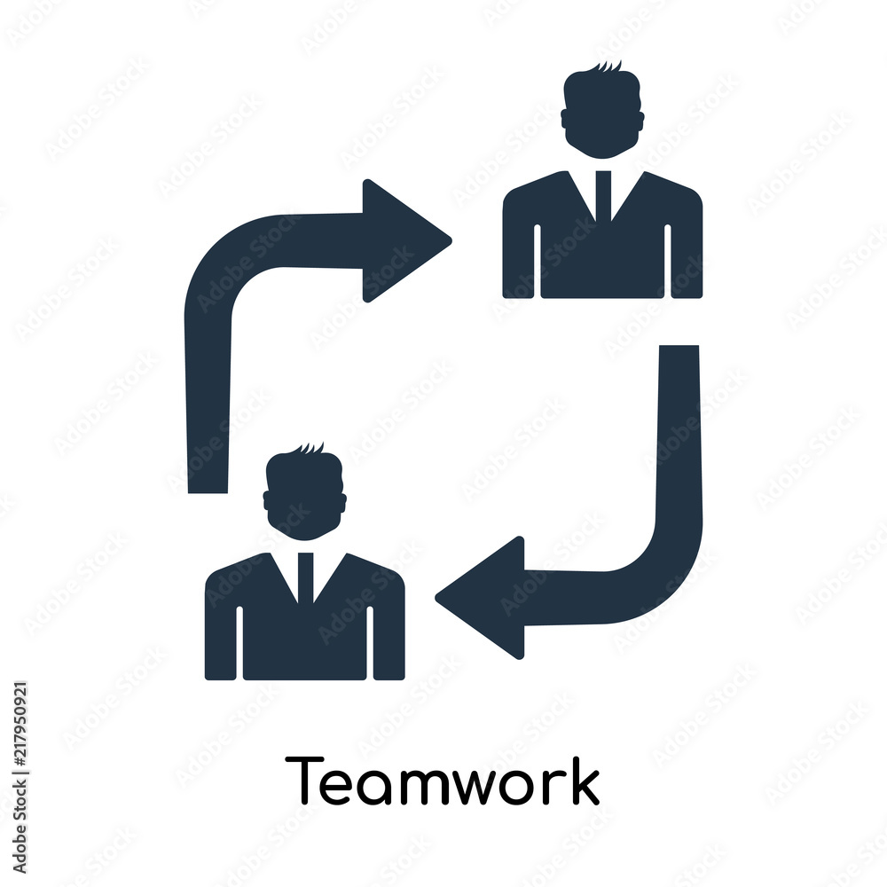 Teamwork icon vector isolated on white background, Teamwork sign ...
