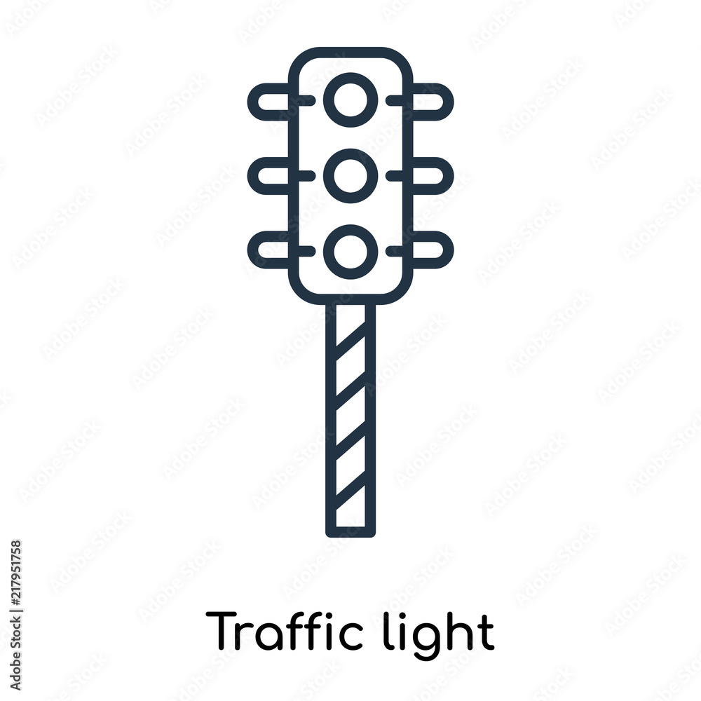 Traffic light icon vector isolated on white background, Traffic light ...
