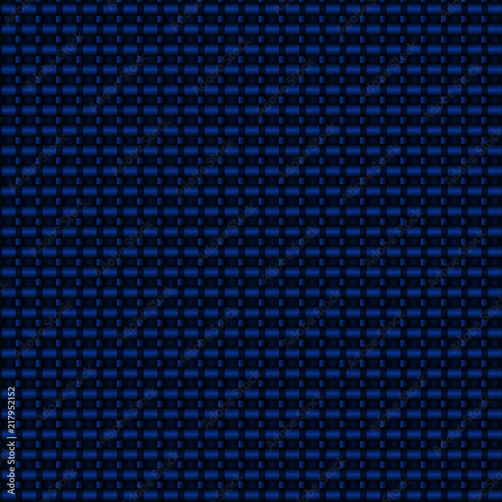 Blue volumetric carbon fiber texture vector background. Seamless ...
