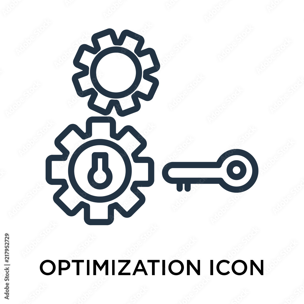 Optimization icon vector isolated on white background, Optimization ...